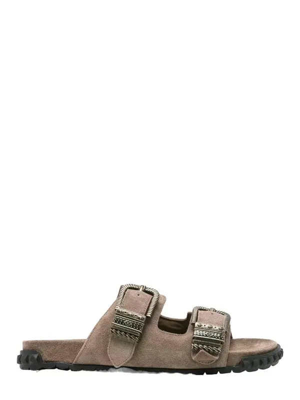 Ash Buckle-strap Flat Sandals - Neutrals