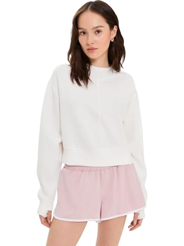 Varley Tasmin Cropped Sweatshirt - Snow White