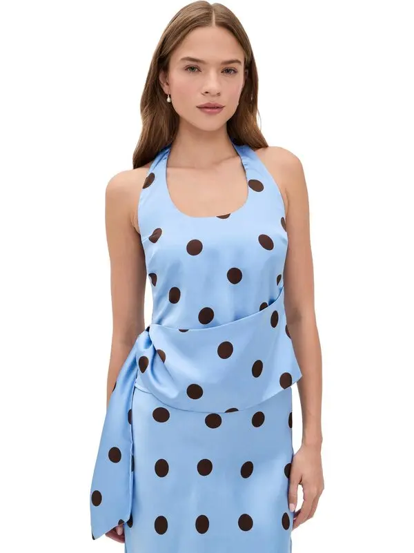 4TH & RECKLESS Halter Neck Polka Dot Top - Multi