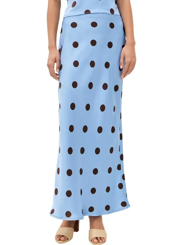 4TH & RECKLESS Polka-dot Print Satin Skirt - Multi