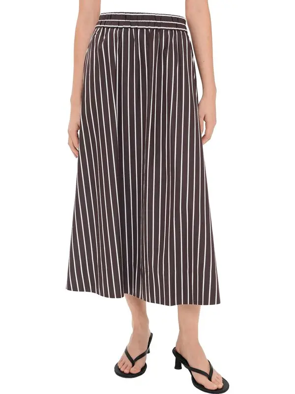 Madewell A-line Midi Skirt - Chocolate Plum