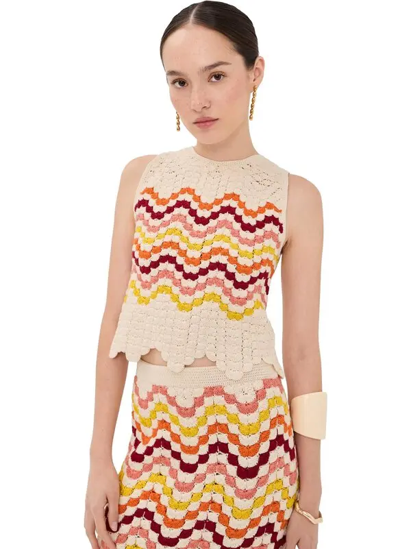 Escvdo Cuenca Crochet Top - Multi