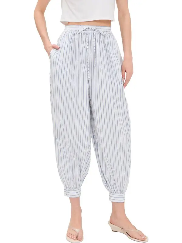 Cinq À Sept Striped Verne Pants - White/cornflower