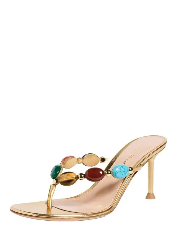 GIANVITO ROSSI Shanti Thong Sandals - Mekong