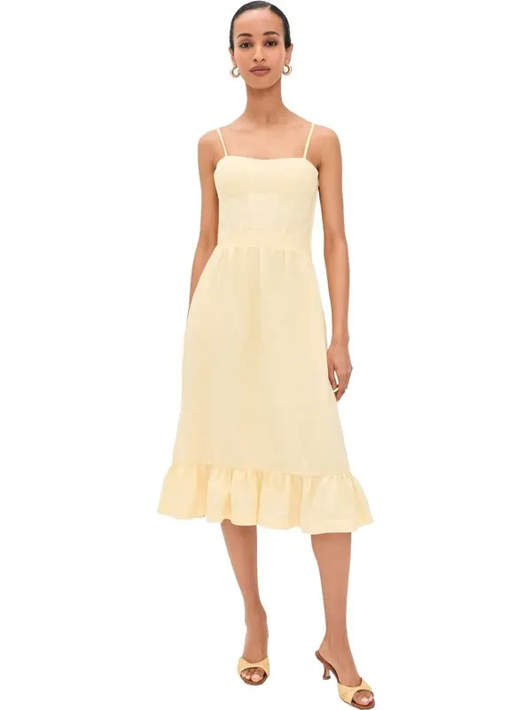 ANDRES OTALORA Inspiras Midi Dress - Butter Yellow