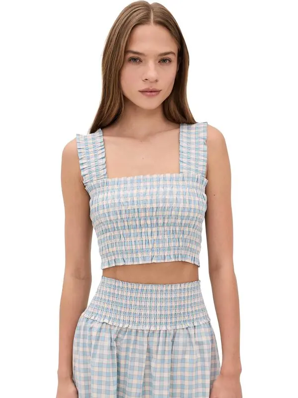 Hill House Home The Azalea Nap Top - Blue/red Gingham