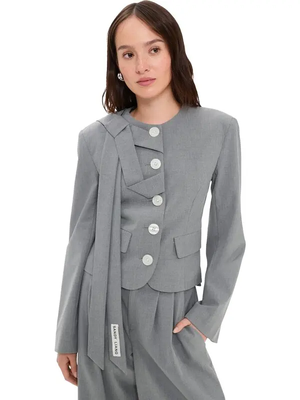 Sandy Liang Briar Jacket - Grey