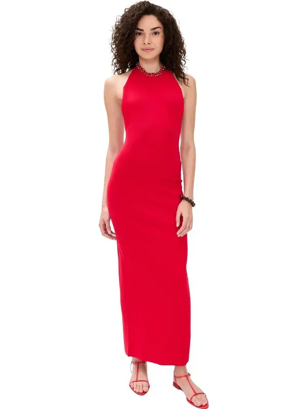 Staud Reina Dress - Red Rose