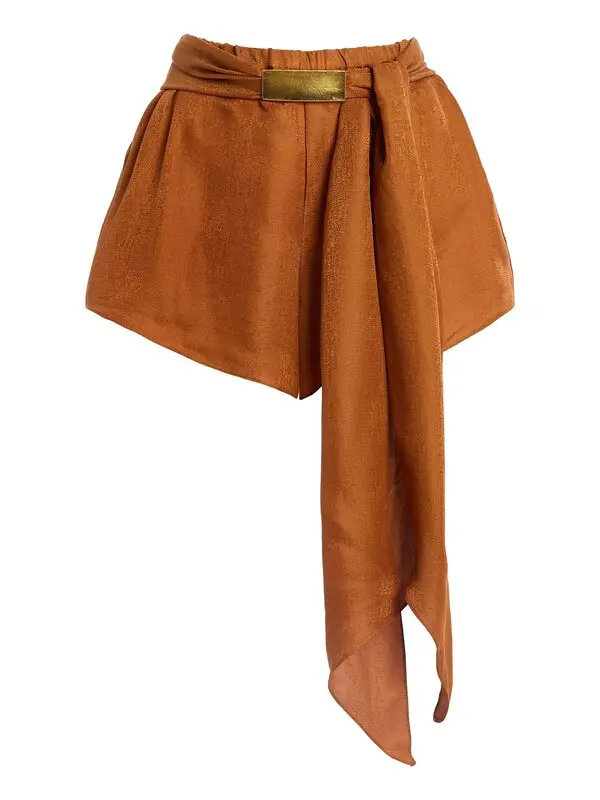 VIX PAULA HERMANNY X Rosie Huntington-whiteley Rosie Crepe Shorts - Orange