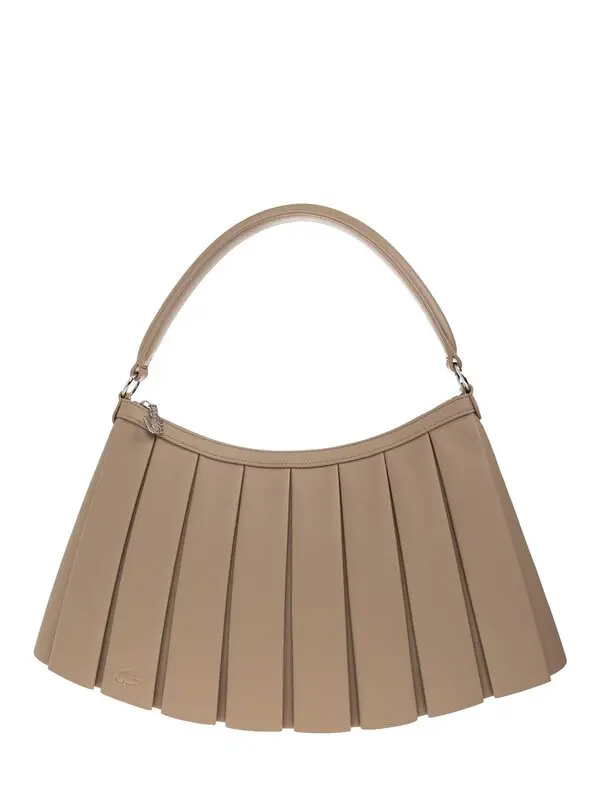 Lacoste Runway Lenglen Large Shoulder Bag - Beige
