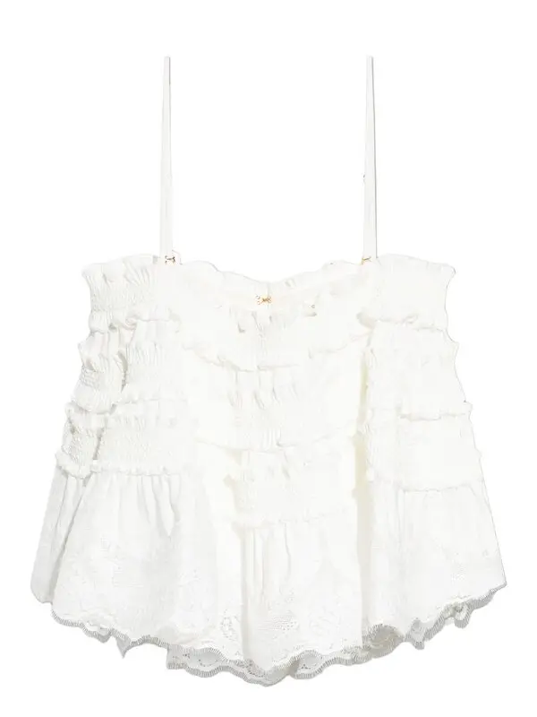 Zimmermann Lace Camisole Top - White