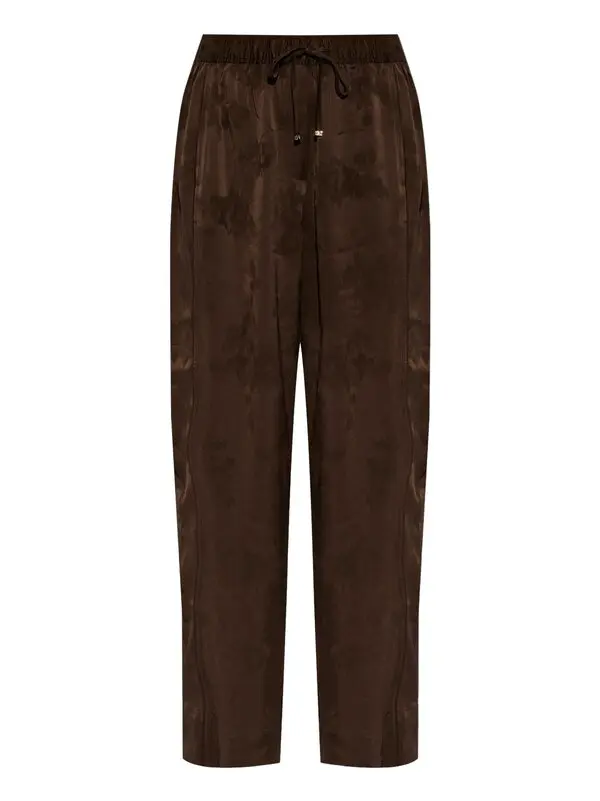 GANNI Wide-leg Trousers - Brown