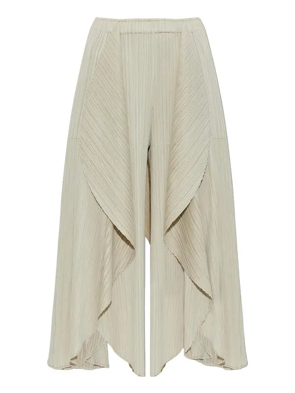 Issey Miyake Pleated Culottes - Green