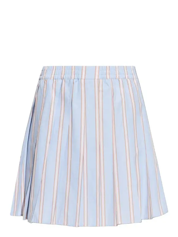 Lacoste Striped Pleated Mini Skirt - Blue