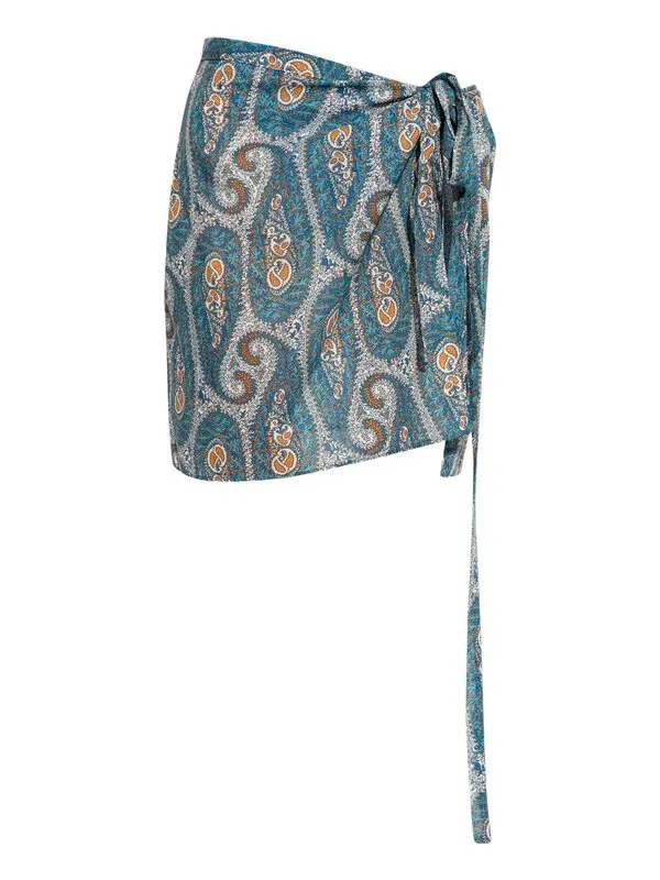 Etro Printed Short Pareo - Blue