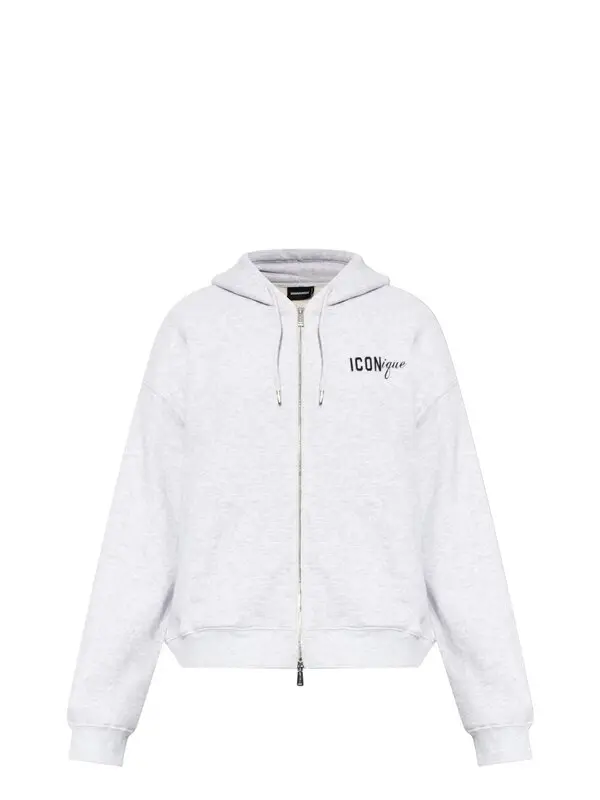 Dsquared2 Hooded Zip-up Sweatshirt - Grey