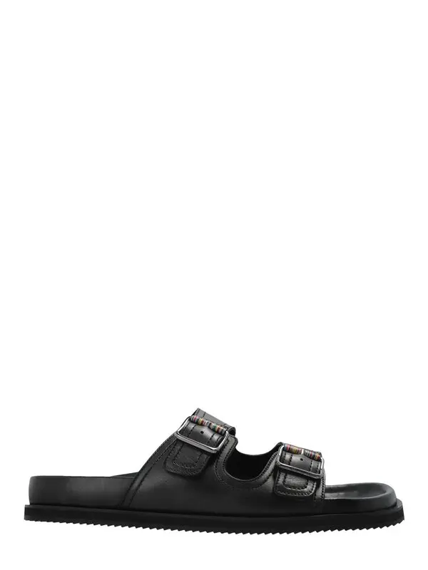 Paul Smith Leather Slides - Black