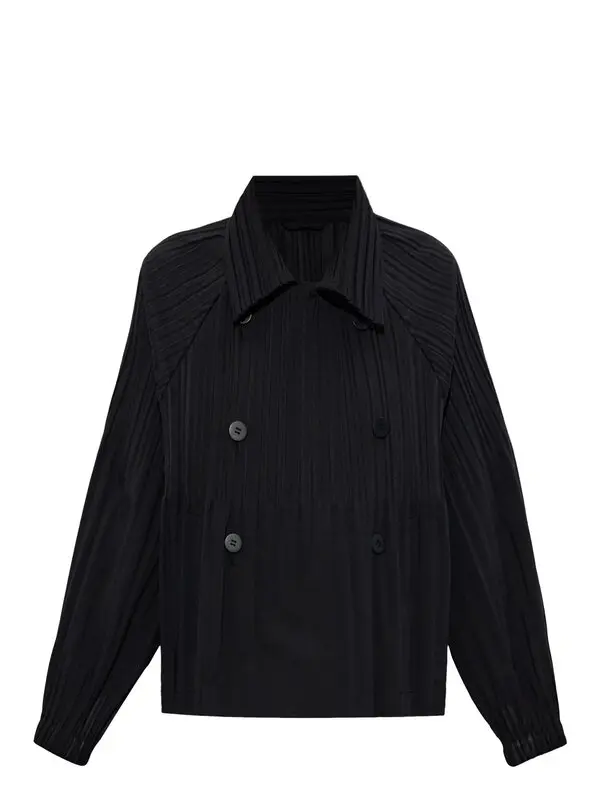 Issey Miyake Pleated Jacket - Black