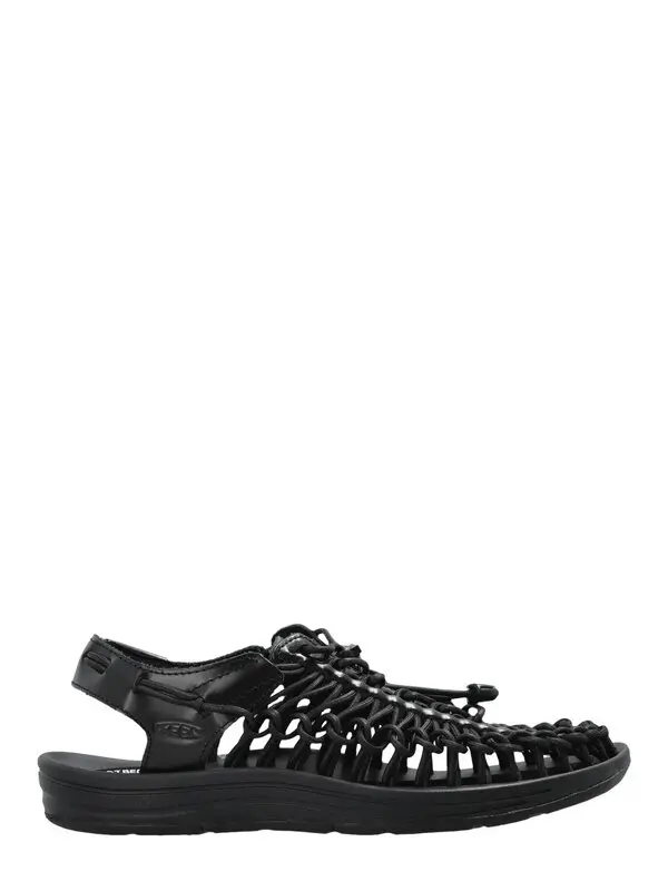 Keen Uneek Lea Woven Leather Sandals - Black