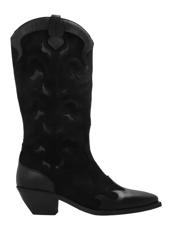 ALLSAINTS Suede Heeled Boots - Black