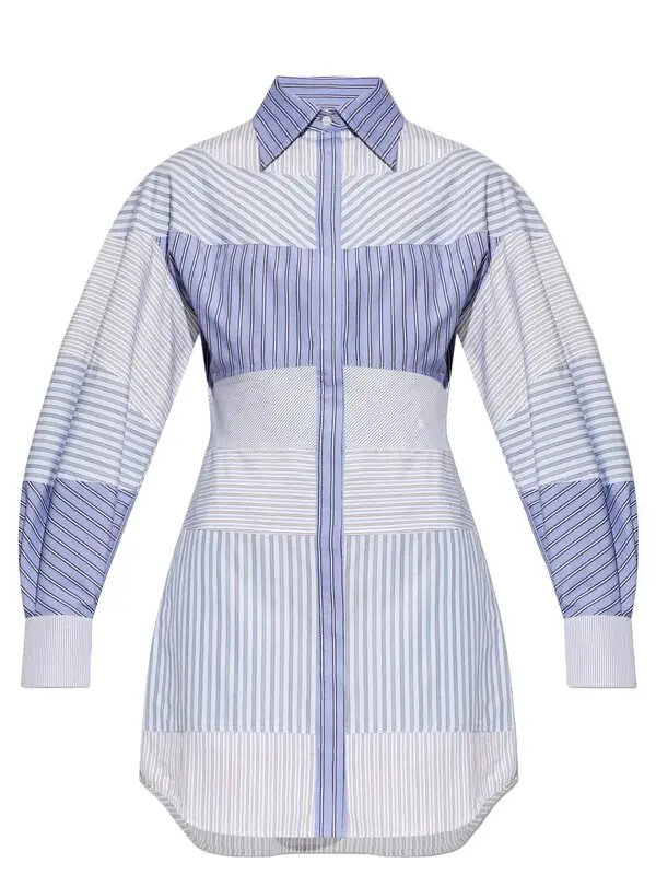 Moschino Striped Cotton Shirt Dress - Multicolour