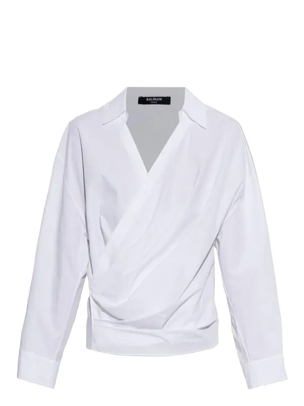 Balmain Wrap Closure Top - White
