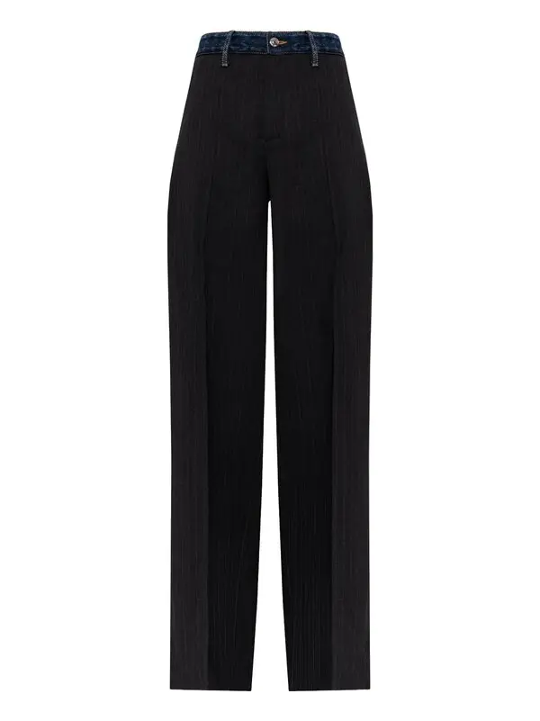 Dsquared2 Trousers Made From Combined Materials - Black