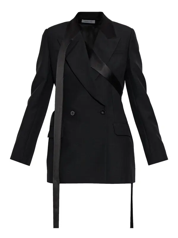 Alexander McQueen Wool Double-breasted Blazer - Black