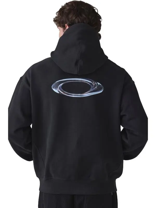 Oakley Liquid Metal Ellipse Logo Graphic Zip-up Hoodie - Black