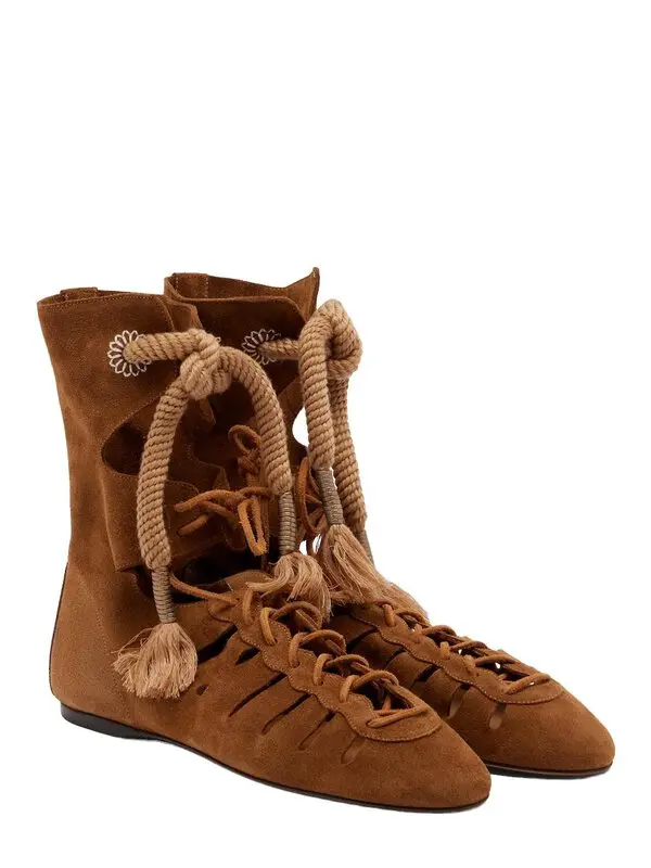 Isabel Marant Liade Suede Ankle Boots - Brown