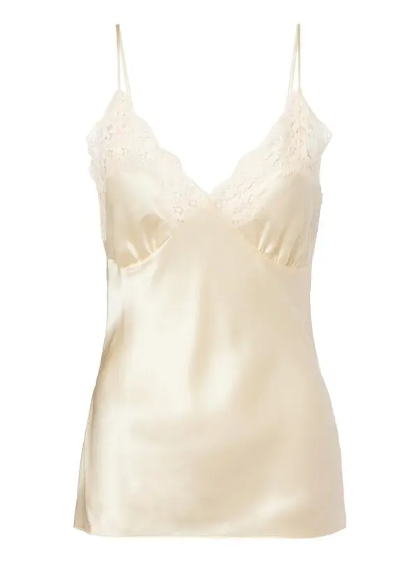 Stella McCartney Lace-trimmed Silk Camisole - White