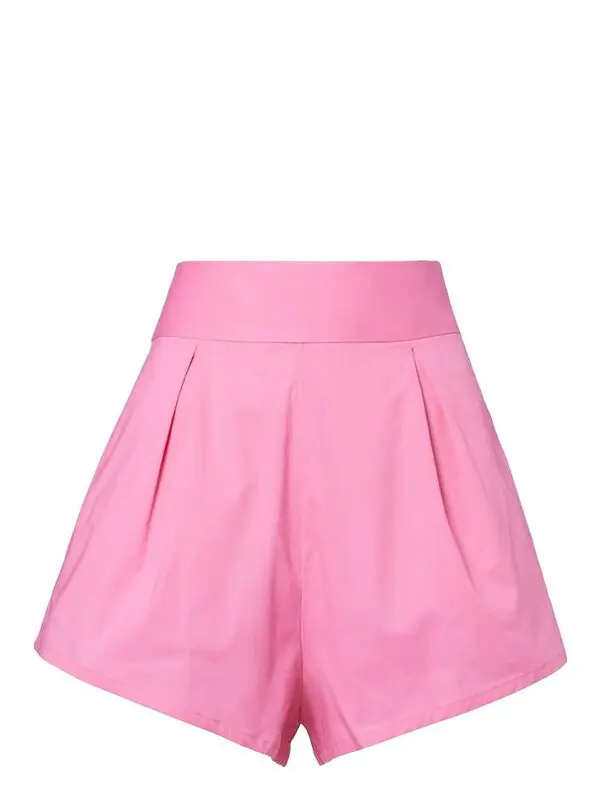 ADRIANA DEGREAS Wide-leg Cotton Shorts - Pink
