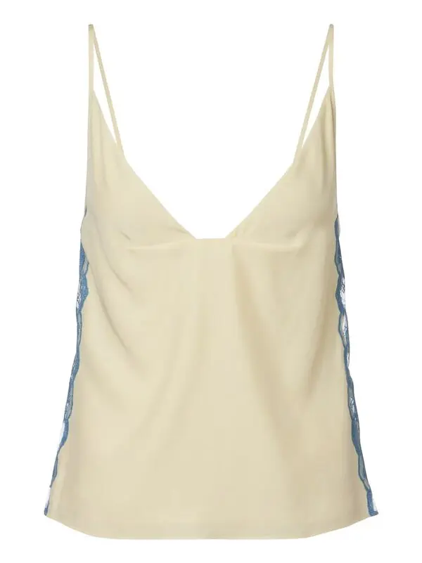 SIR. Lace-trimmed Silk Camisole - Yellow