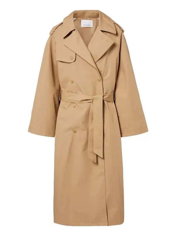 THE FRANKIE SHOP Riva Oversized Trench Coat - Beige