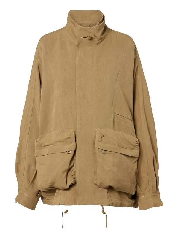 THE FRANKIE SHOP Breya Oversized Jacket - Beige