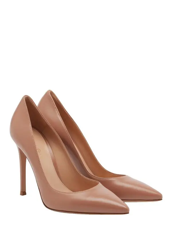 GIANVITO ROSSI Leather Pumps - Beige
