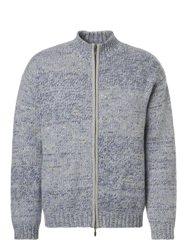 Le Kasha Lamdu Cashmere Zip-up Cardigan - Blue
