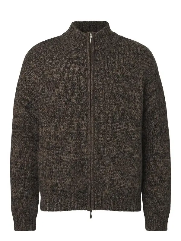Le Kasha Lamdu Cashmere Zip-up Cardigan - Brown