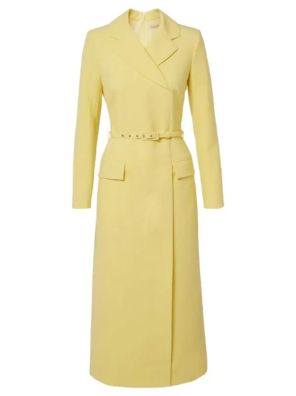 EMILIA WICKSTEAD Kalonice Crêpe Midi Dress - Yellow