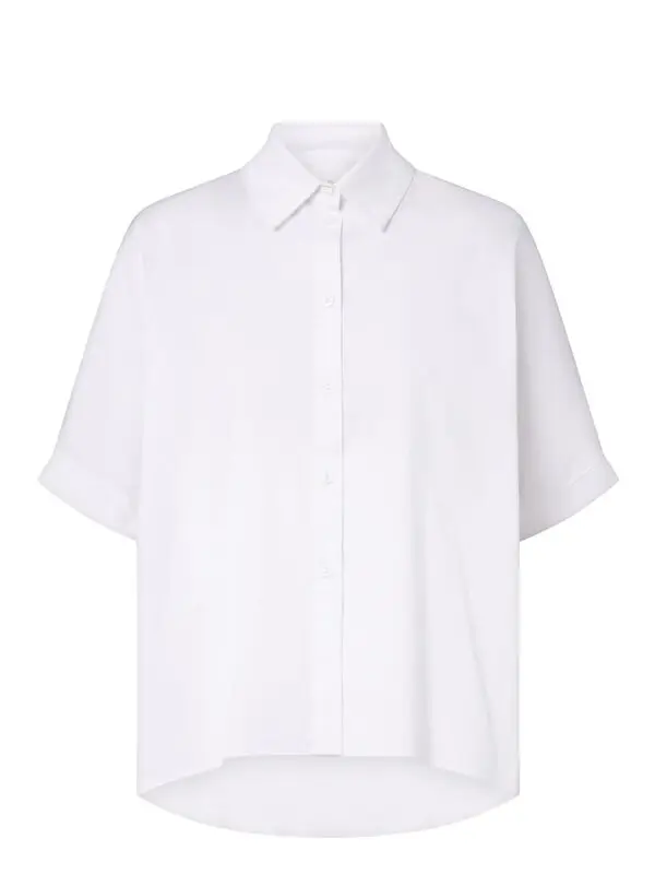 Max Mara Pittura Cotton-blend Shirt - White