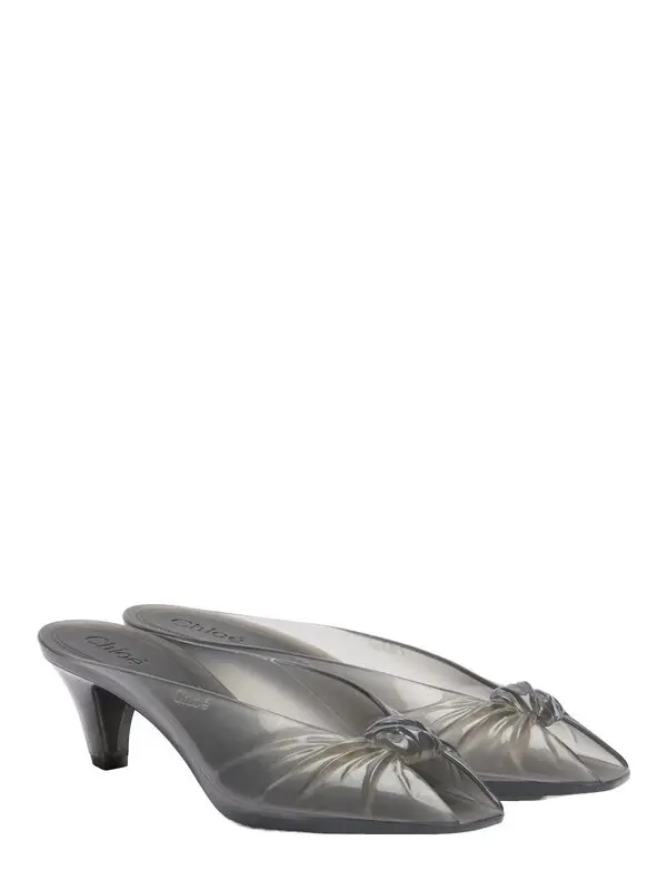 Chloé Transparent Jelly Mules With Knot Detail - Pink