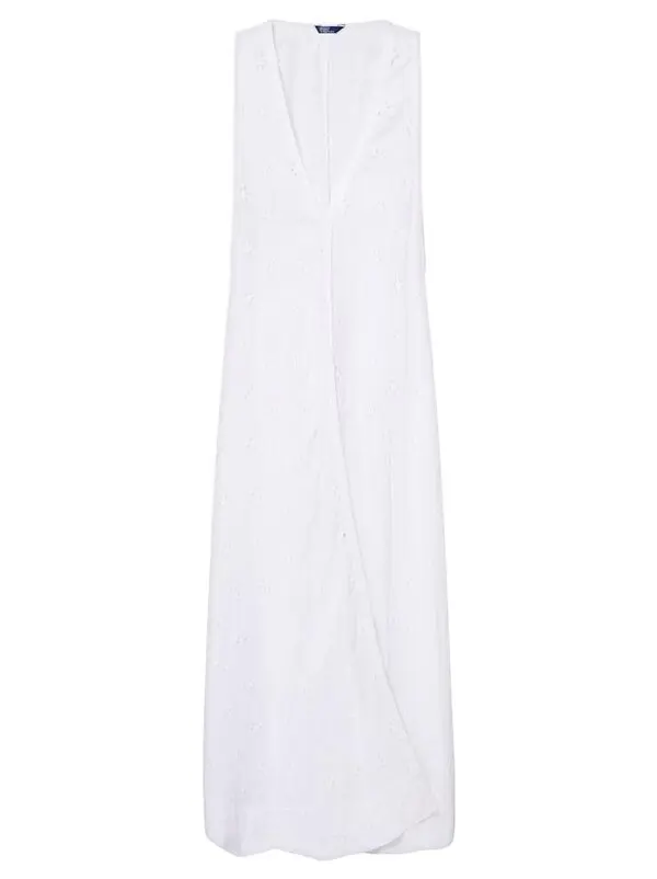 Polo Ralph Lauren Broderie Anglaise Cotton Beach Dress - White