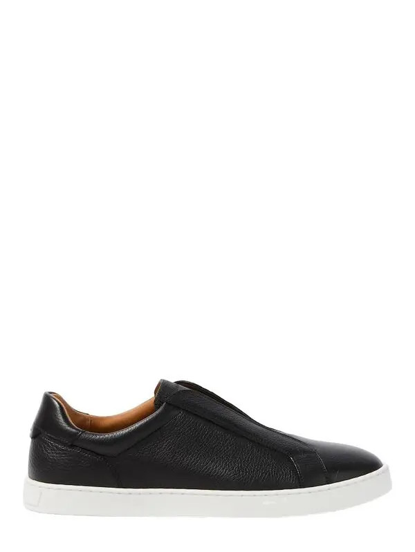 Magnanni Costa Slip Ii Leather Slip-on Shoes - Black