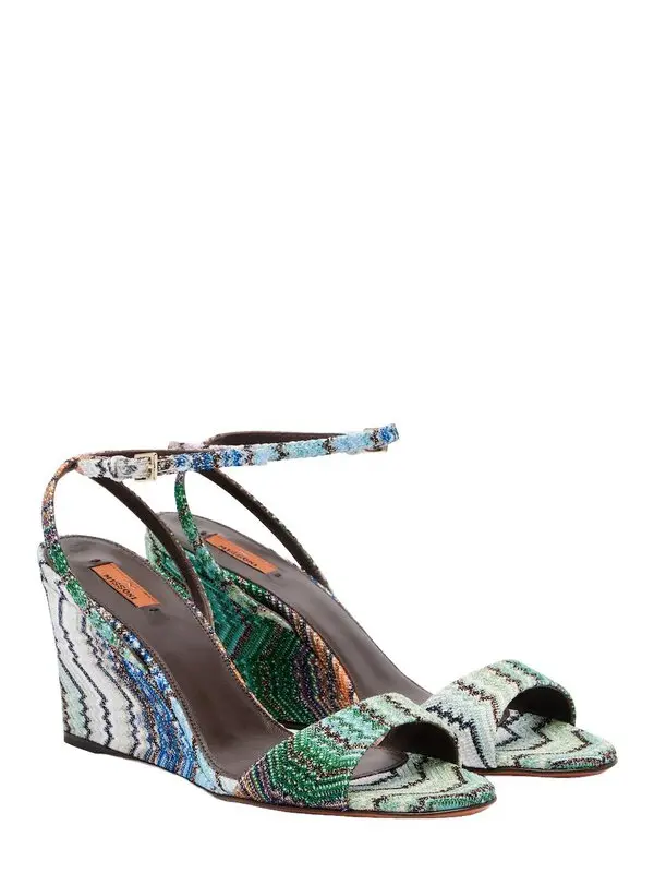 Missoni Julia Zigzag Lamé Wedges - Multicoloured