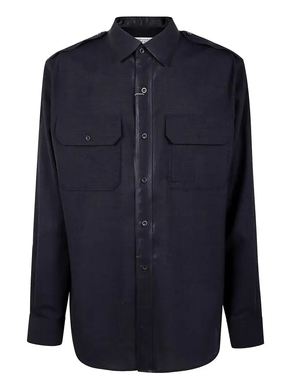 MAISON MARGIELA Long Sleeves Shirt - Gray