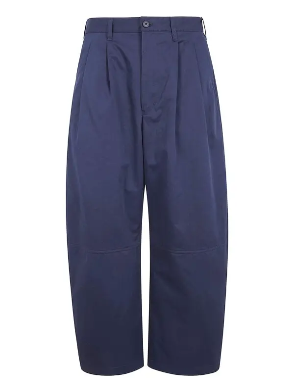 Comme Des Garçons Light Cotton Double Pinces Trousers - Blue