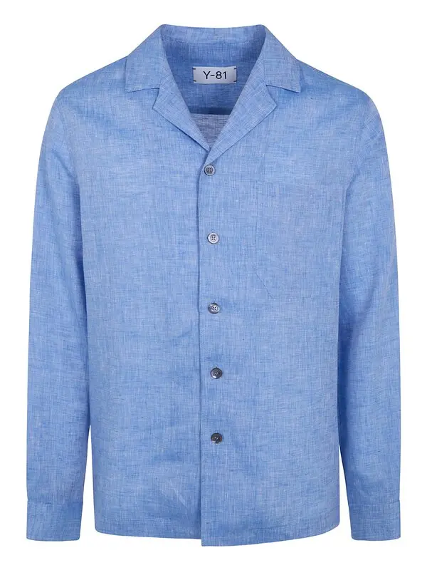 Y-81 Long Bowling Shirt - Blue