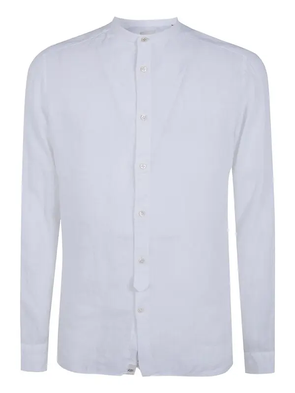 TINTORIA MATTEI 954 Linen Shirt With A Darin Collar - White