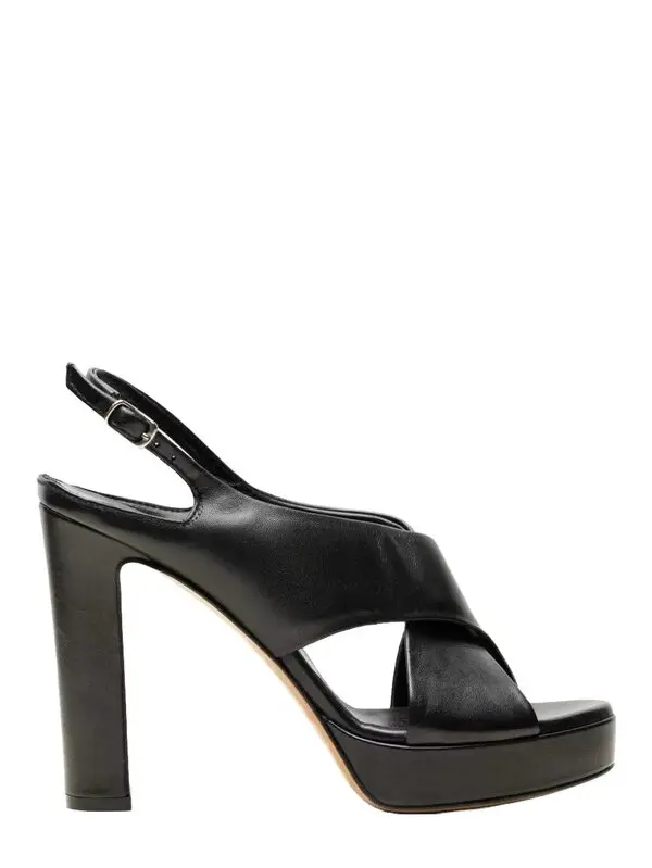 CHUCKIES Crossover-strap Platform Sandals - Black