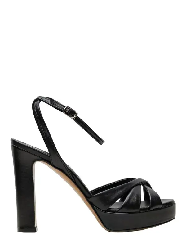 CHUCKIES Crossover-strap Platform Sandals - Black